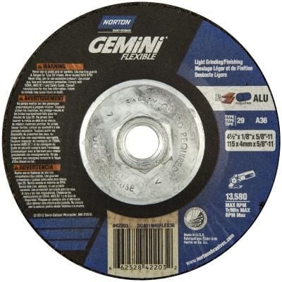 Norton Gemini RightCut A AO Type 01/41 Right Angle Cut-Off Wheel ...