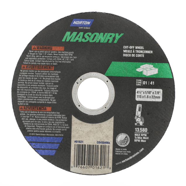 Norton Masonry C SC Type 01/41 Right Angle Cut-Off Wheel | Norton ...