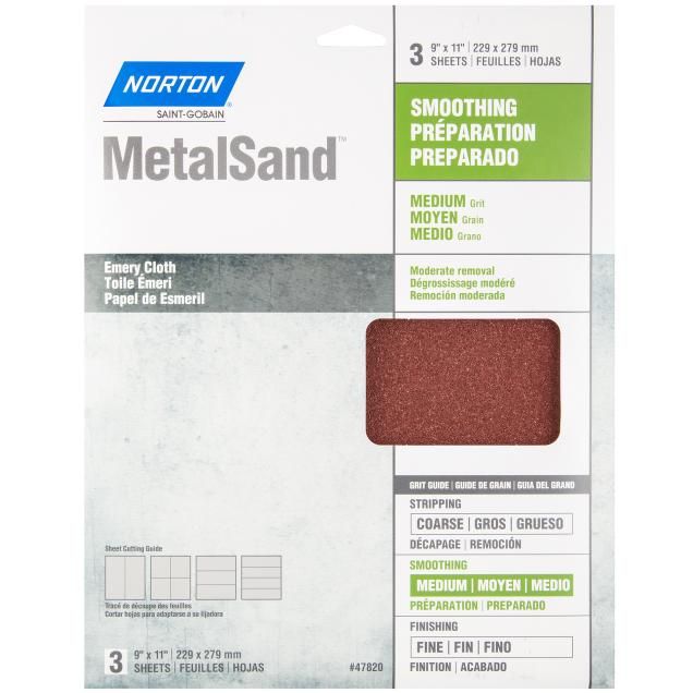 Norton MetalSand K622 AO Medium Grit Cloth Sheet | Norton Abrasives ...
