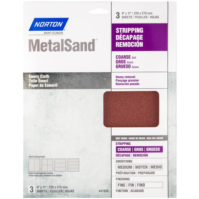 Norton MetalSand K622 AO Coarse Grit Cloth Sheet | Norton Abrasives ...