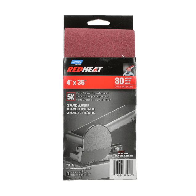 Norton Red Heat R955P/R981 CA Coarse Grit Cloth Narrow Benchstand Belt ...