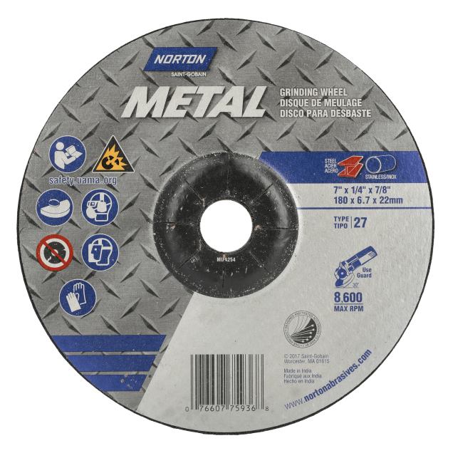 Norton Metal A AO Type 27 Grinding Wheel | Norton Abrasives | US and Canada
