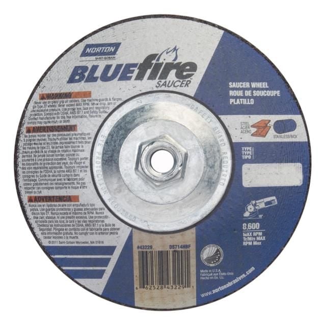 Norton BlueFire ZA ZA Type 28 Saucer Wheel | Norton Abrasives | US and ...