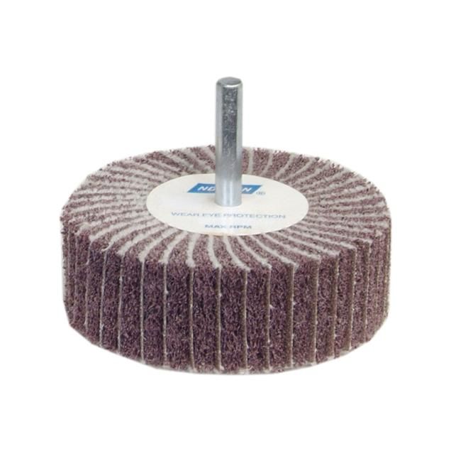 Norton AO Medium Grit Steel Shank Non-Woven Interleaf Flap Wheel ...