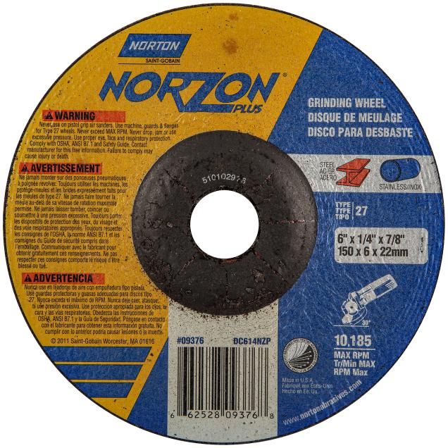 Norton NorZon Plus SGZ CA Type 27 Grinding Wheel | Norton Abrasives ...