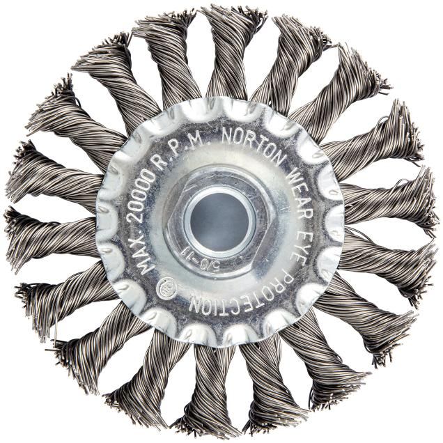 Norton Carbon Steel Standard Twist Knot Wire Arbor Wheel Brush | Norton ...