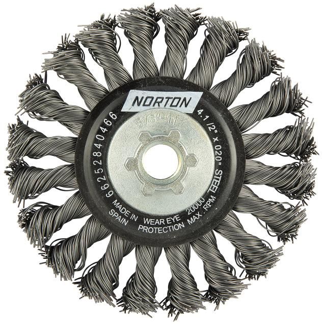 Norton BlueFire Pipeline Carbon Steel Standard Twist Knot Wire Wheel ...