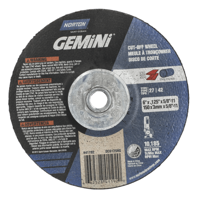 Norton Gemini A AO Type 27/42 Right Angle Cut-Off Wheel | Norton ...