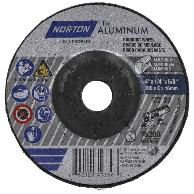 Norton AO AO Type 27 Grinding Wheel Aluminum Norton Abrasives US and Canada