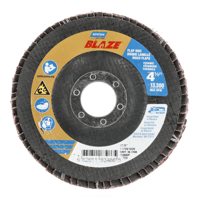 Norton Blaze R980P CA Coarse Grit Center Mount Fiberglass Conical Flap Disc | Norton Abrasives ...