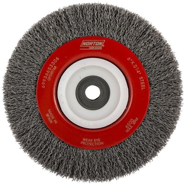Norton BlueFire Carbon Steel Crimped Wire Bench Wheel Brush | Norton ...