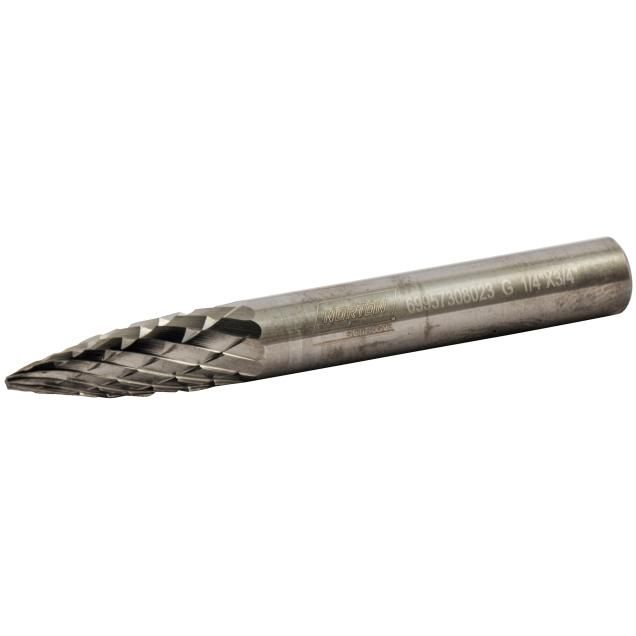 Norton Pointed Tree Double Cut Tungsten Carbide Burr | Norton Abrasives ...