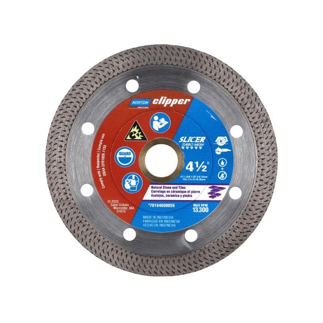 Norton Clipper Slicer Turbo Mesh Natural Stone Dry Continuous Rim Tile ...