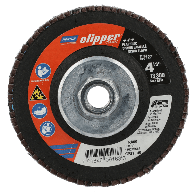 Norton Clipper Classic R828/R860 ZA Coarse Grit Arbor Thread Fiberglass ...