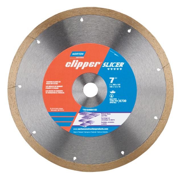 Norton Clipper Slicer Natural Stone Wet Continuous Rim Tile Blade ...