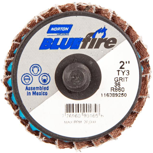 Norton BlueFire R860 ZA Coarse Grit TR (Type III) Plastic Flat Mini ...