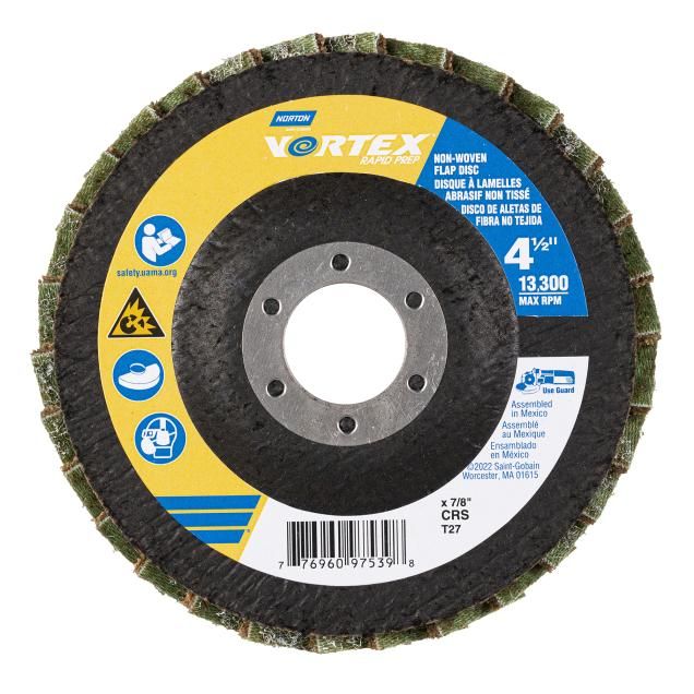 Norton Bear-Tex Vortex Rapid Prep AO Coarse Grit Arbor Non-Woven ...