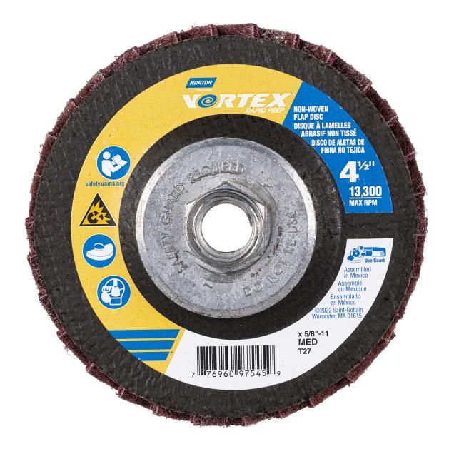 Norton Bear-Tex Vortex Rapid Prep AO Medium Grit Arbor Thread Non-Woven ...