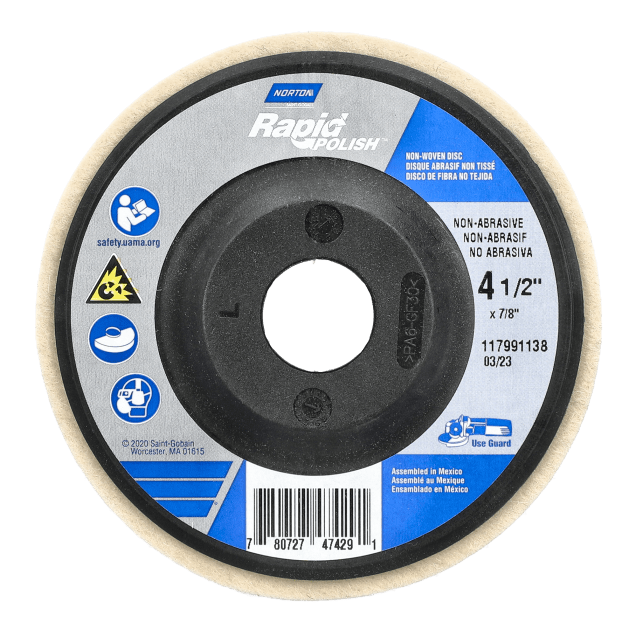 Norton Bear-Tex Rapid Polish Non-Woven Depressed Center Disc | Norton ...