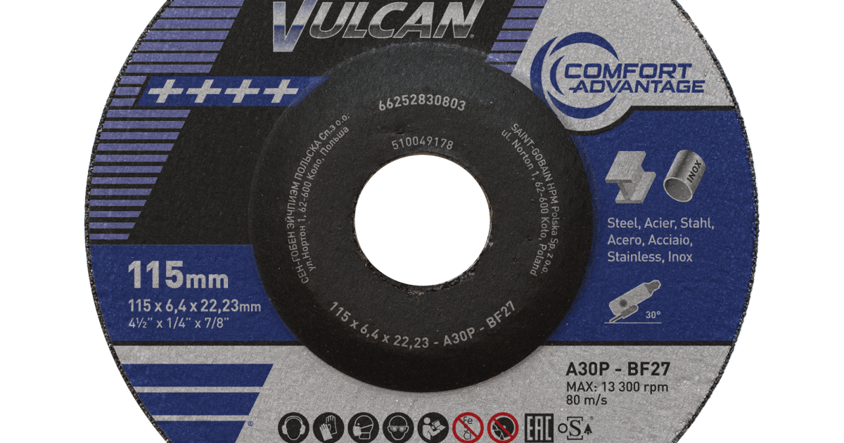 Norton introduces the new Vulcan Comfort Grinding Discs | Norton ...